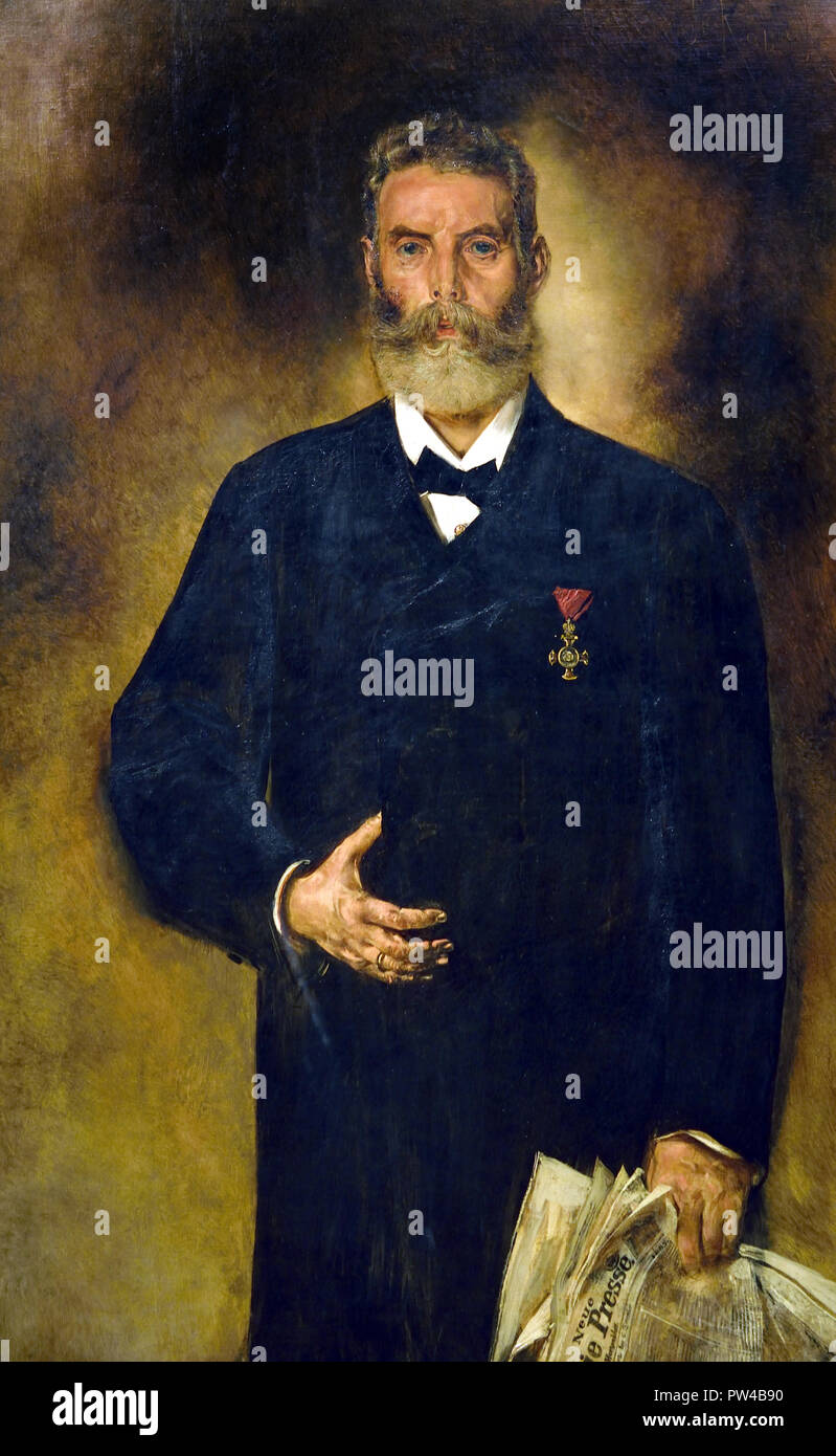 Portrait of chrisoph reisser by anton romako 1832 1889 hi-res stock ...