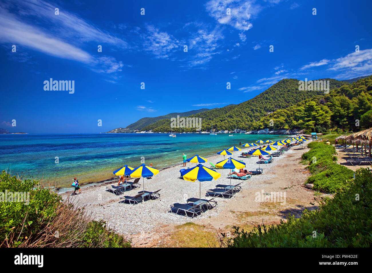 Milia beach, Skopelos island, Northern Sporades, Magnessia, Thessaly ...