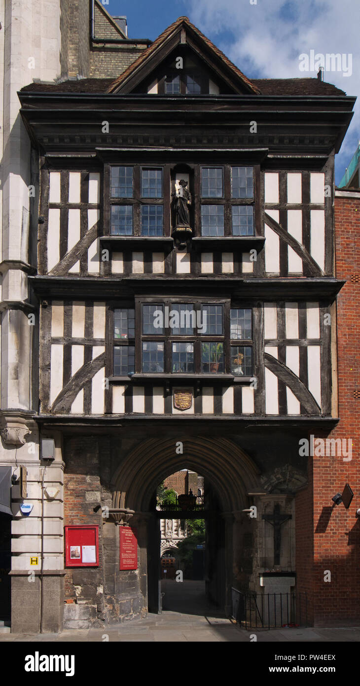 St. Bartholomew's Gatehouse, London Stock Photo - Alamy