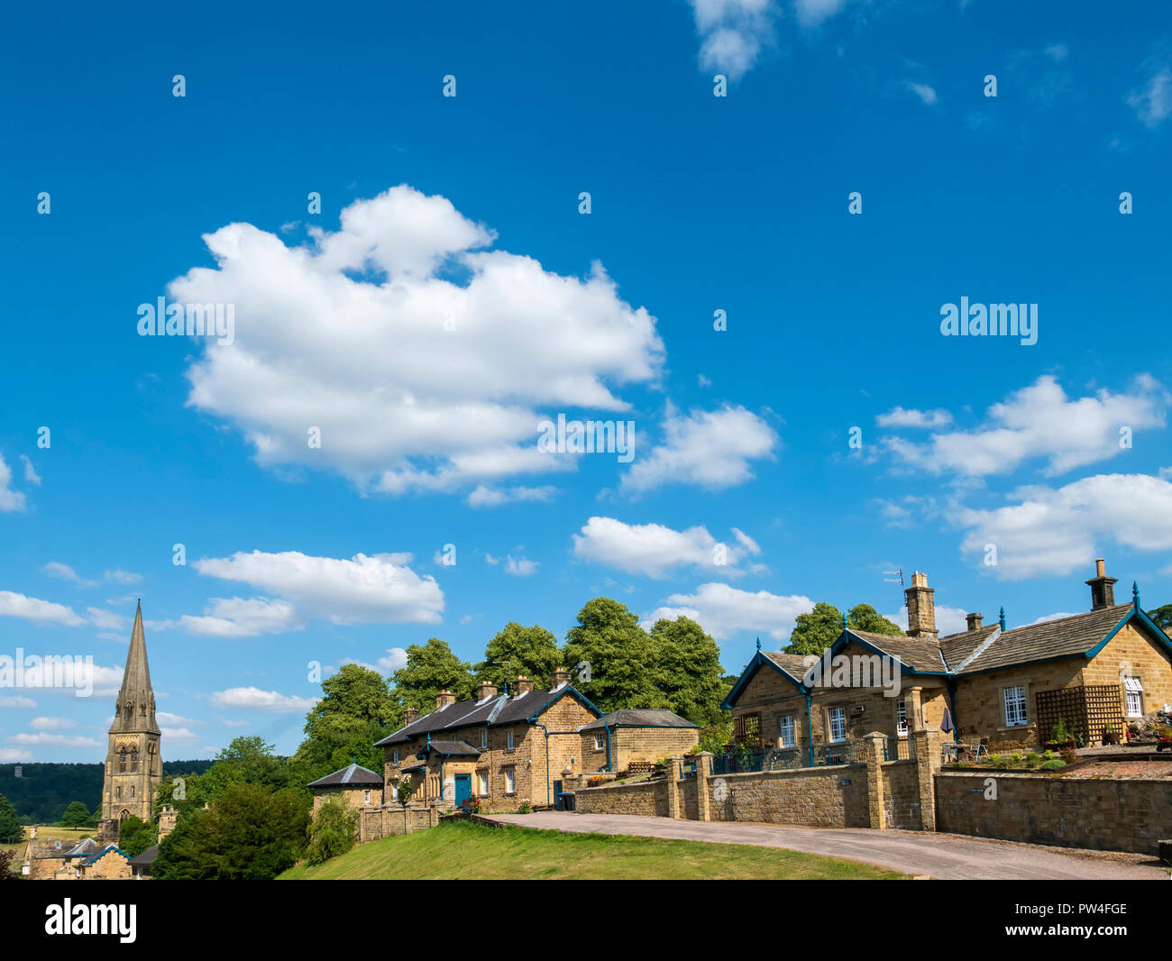 Edensor, Chatsworth Estate, Peak District National Park, Derbyshire ...