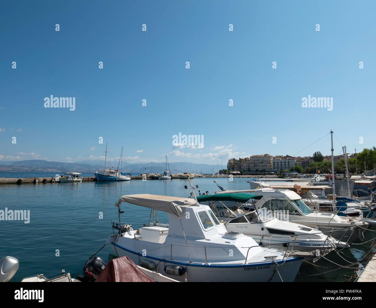 The harbour, Corfu Town, Corfu, Ionian Islands, Greece Stock Photo - Alamy