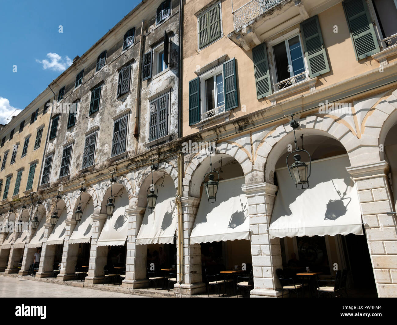 The Liston, Corfu Town, Corfu, Ionian Islands, Greece Stock Photo - Alamy
