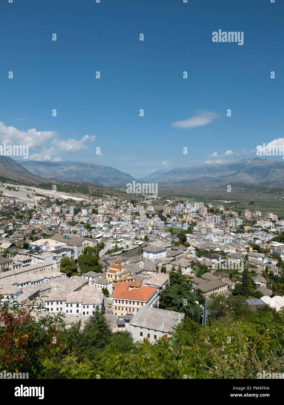 Gjirokaster, Gjirokaster County, The Republic of Albania Stock Photo ...