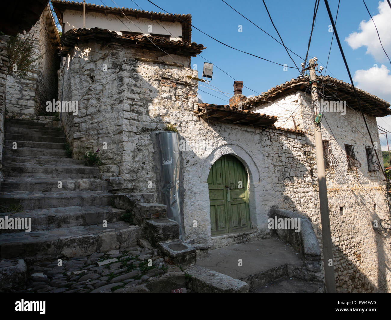 The old town, Berat, Berat County, The Republic of Albania Stock Photo ...
