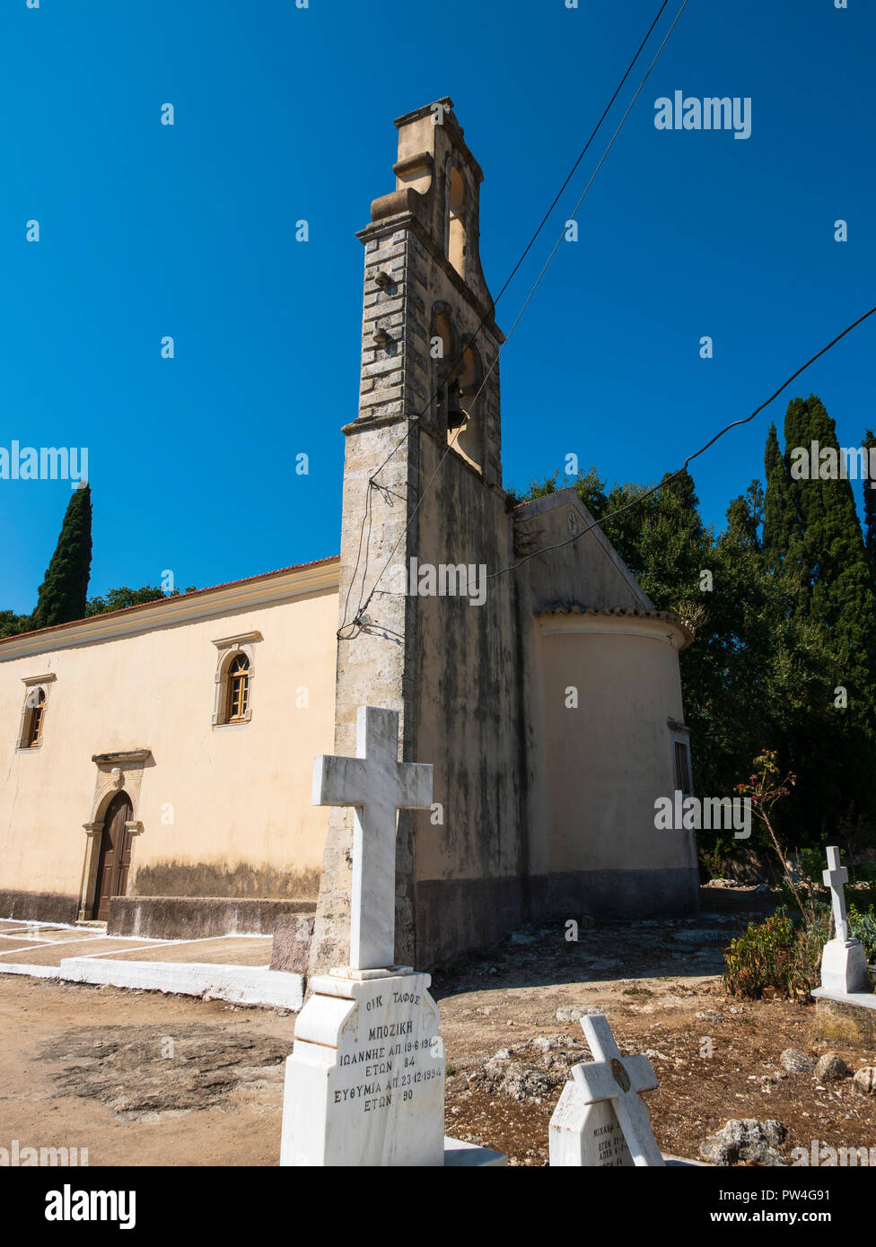 The church of St Thecla (St Thekla), Liapades, Corfu, Ionian Islands ...