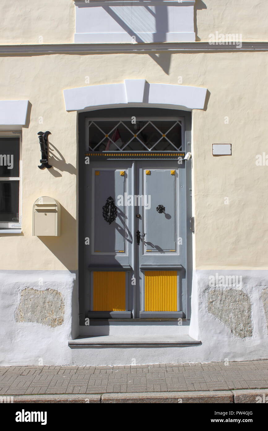 Medieval front door in Tallinn, Estonia Stock Photo - Alamy