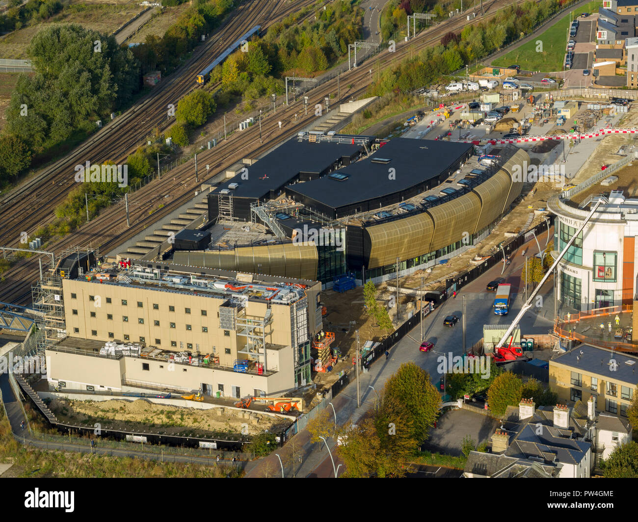 Aerial View Of Elwick Place, Ashford, Kent, UK Stock Photo - Alamy