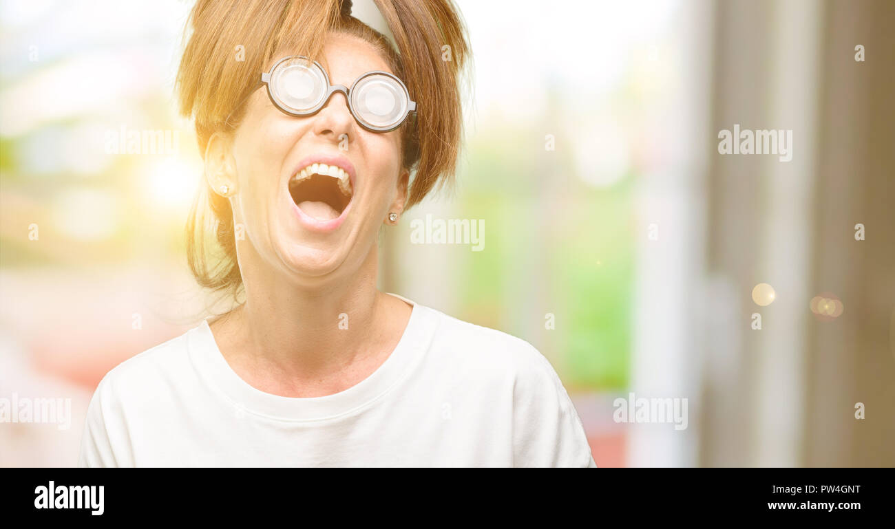 Funny crazy work woman hi-res stock photography and images - Alamy