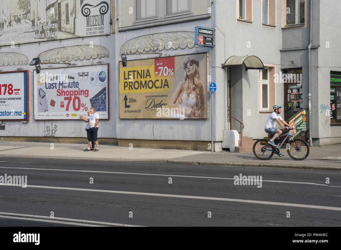 Local billboards, Zielona Gora, Poland Stock Photo - Alamy