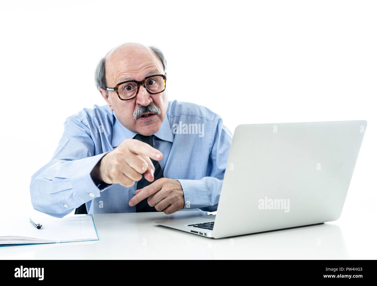 Angry old man on computer hi-res stock photography and images - Alamy