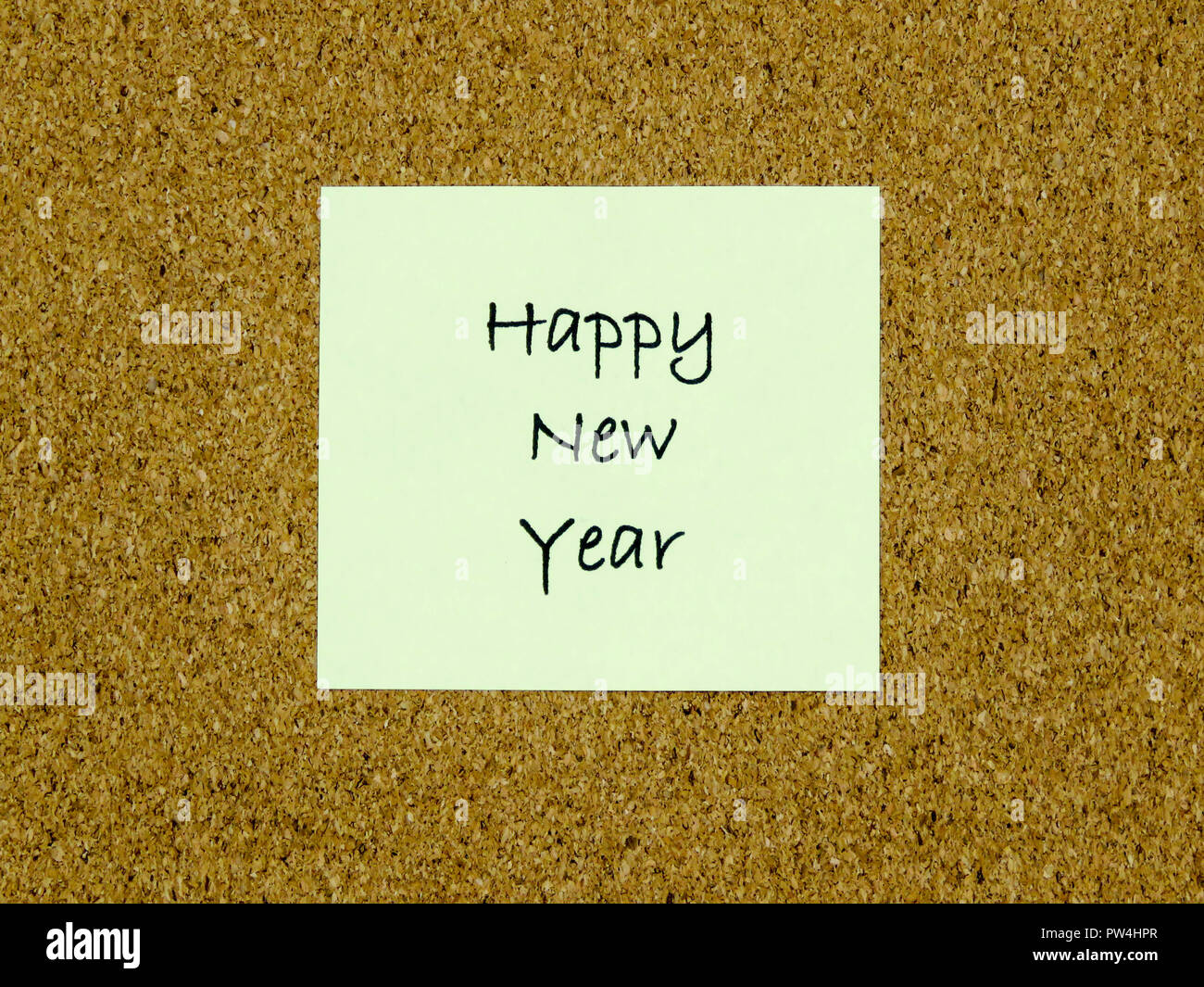 Happy new year sticky note hi-res stock photography and images - Alamy
