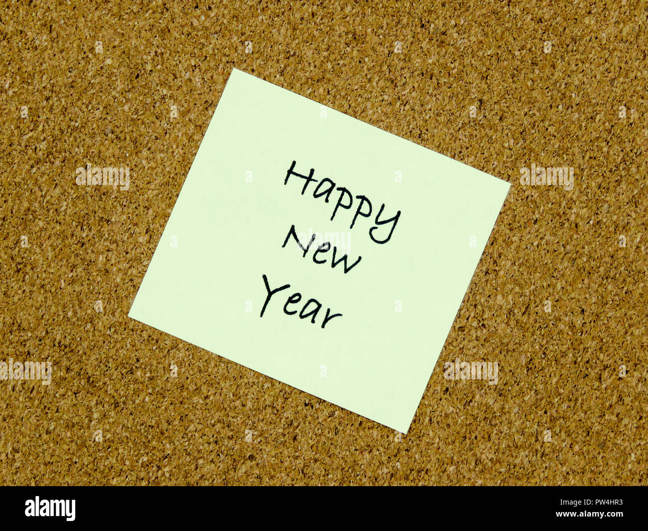 Happy new year sticky note hi-res stock photography and images - Alamy