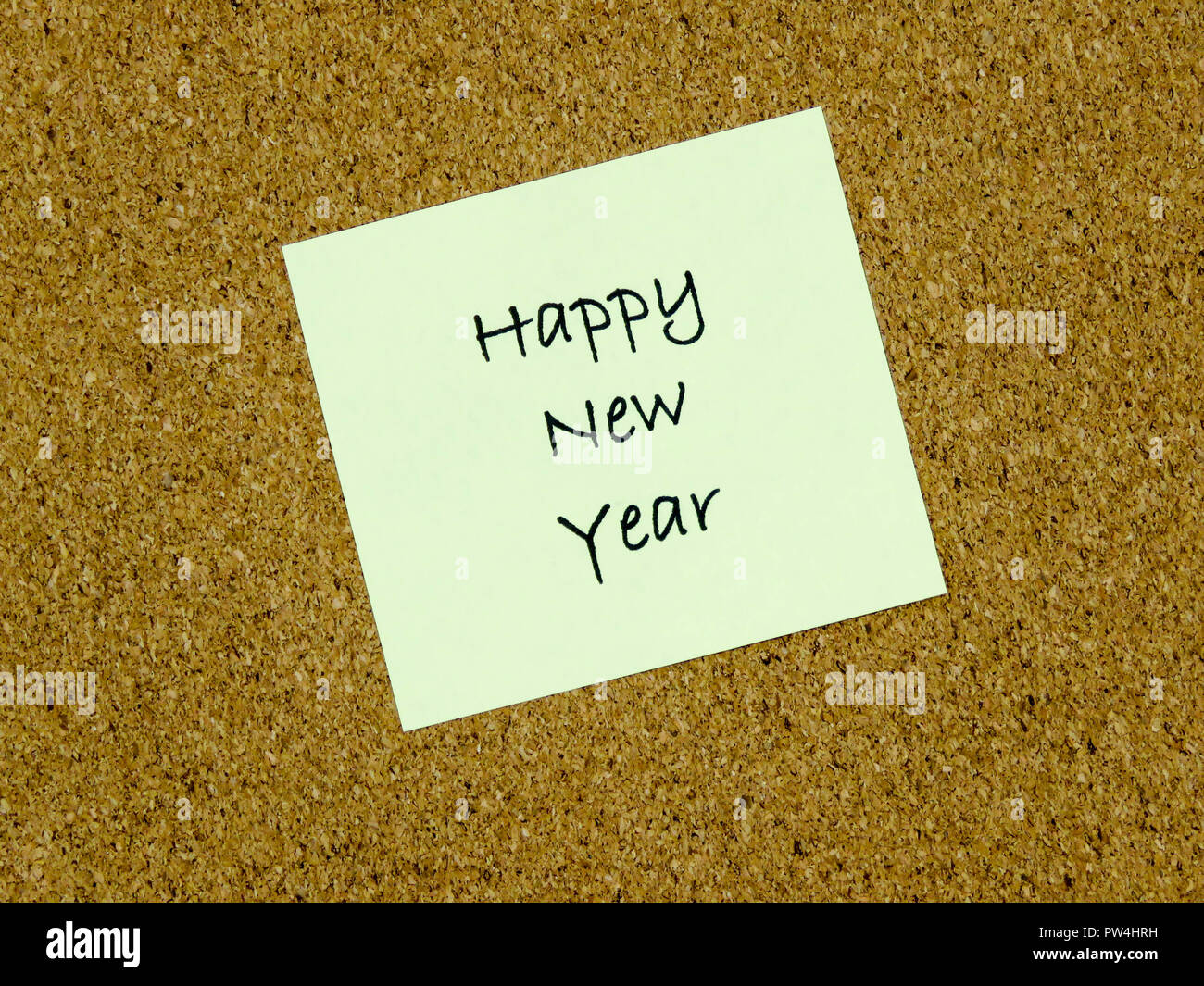 Happy new year sticky note hi-res stock photography and images - Alamy