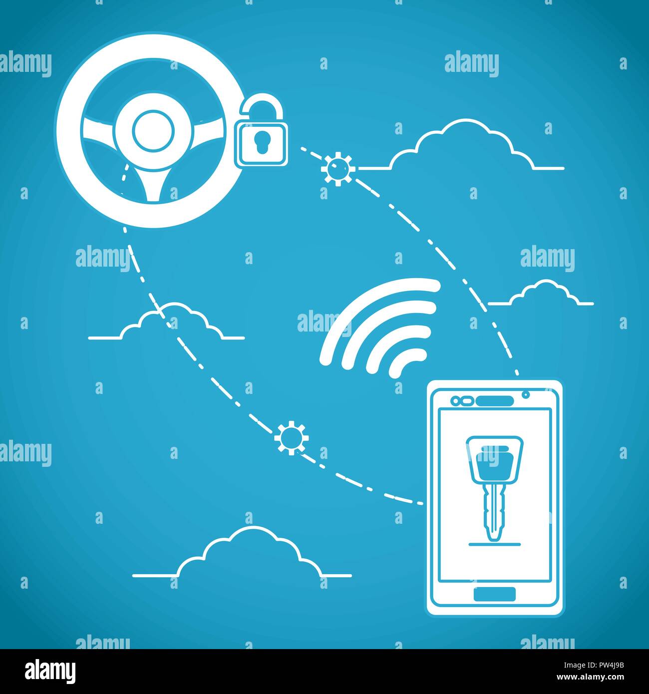 Locked wheel Stock Vector Images - Alamy