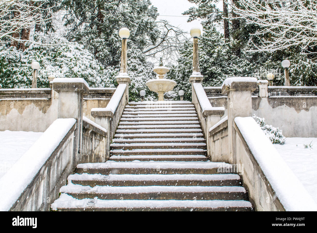 Covered stairs hi-res stock photography and images - Alamy