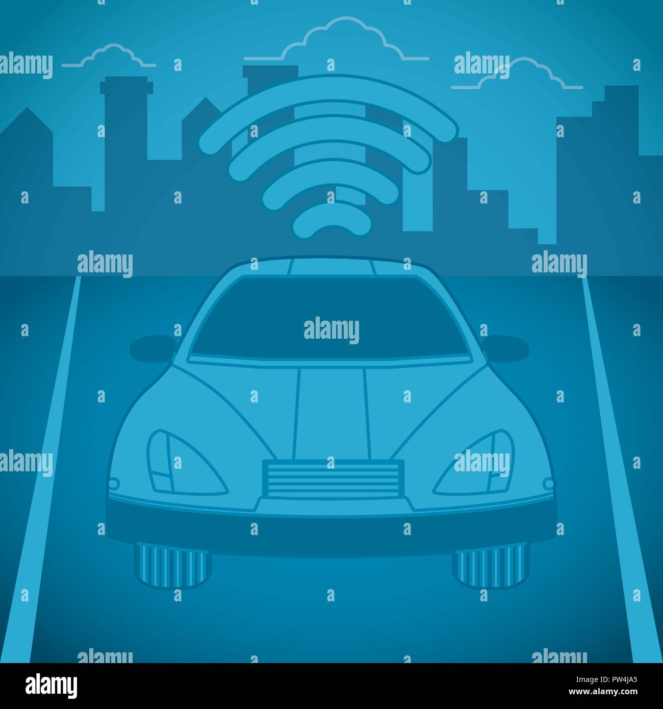 Satellite tracking car Stock Vector Images - Alamy