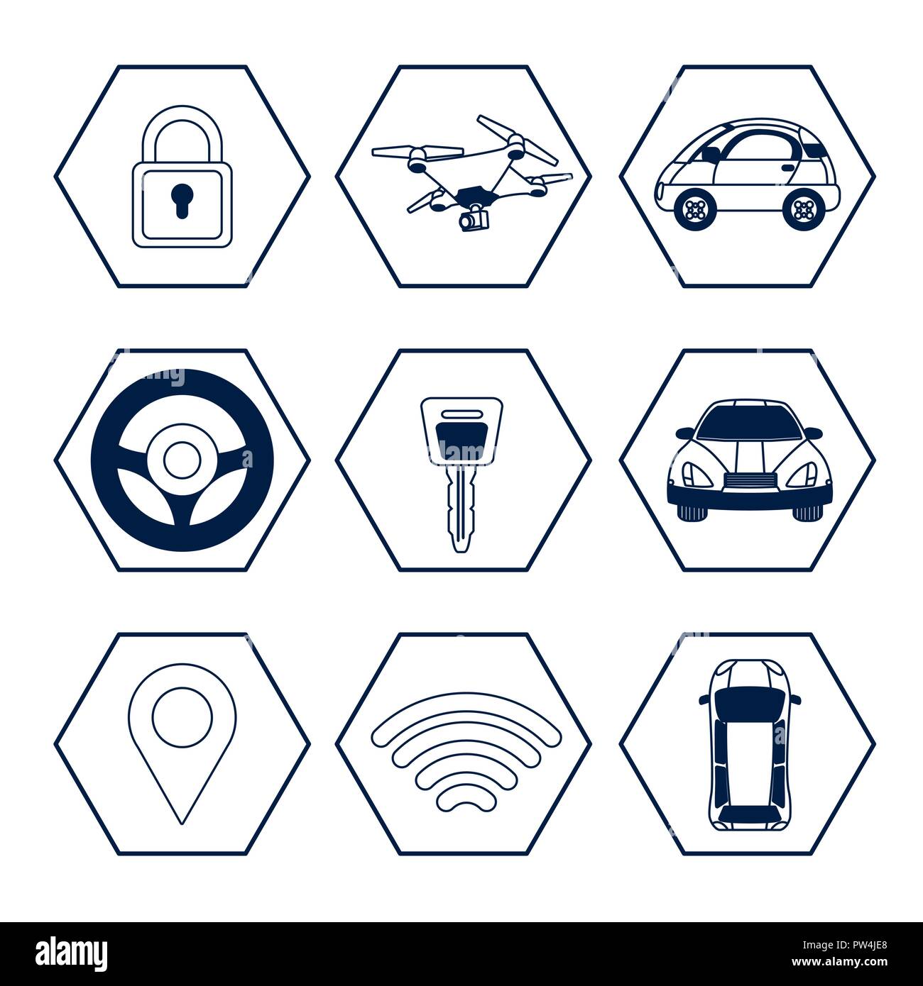 Location tracking icons hi-res stock photography and images - Alamy