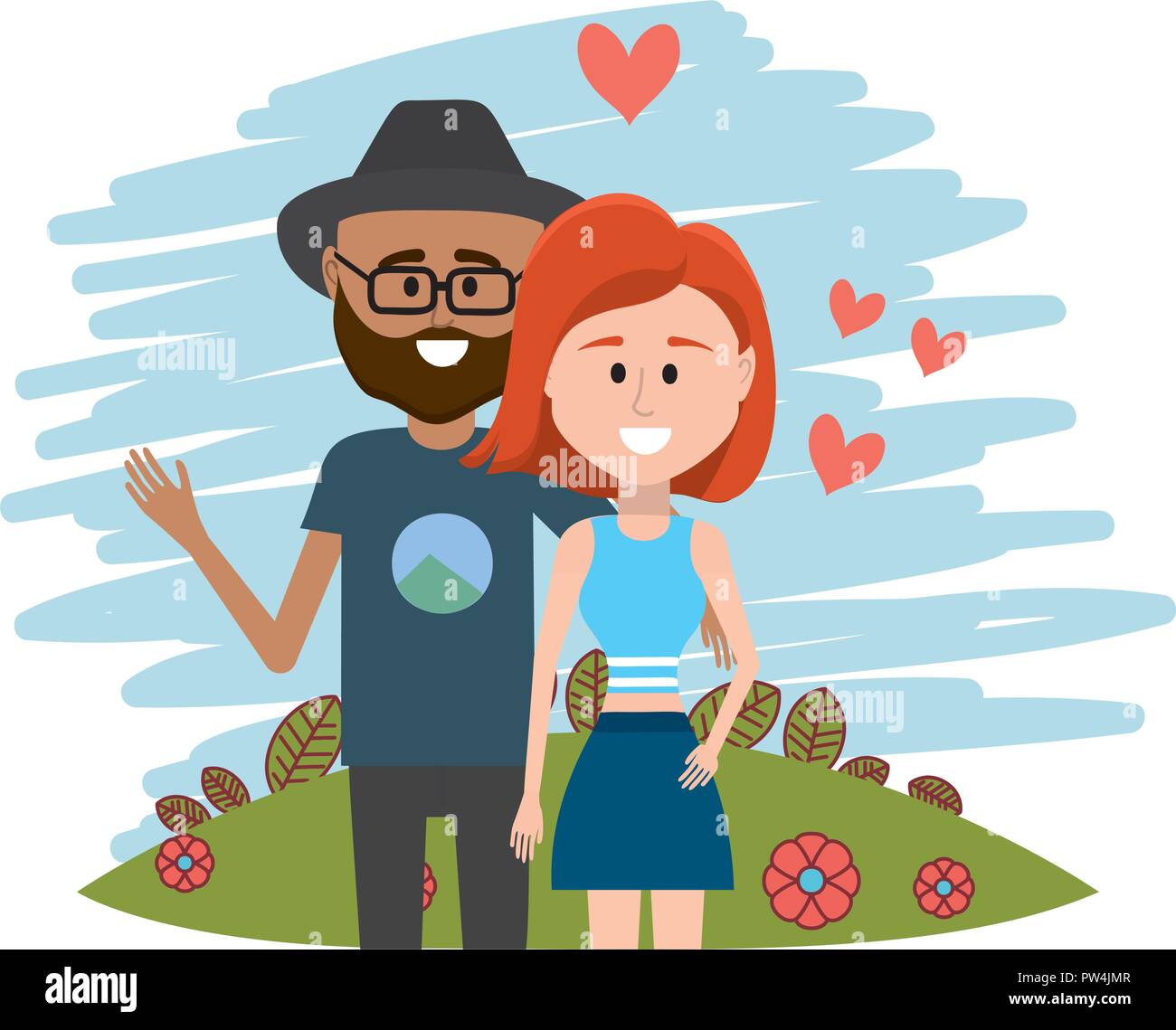Couple in love cartoons Stock Vector Image & Art - Alamy