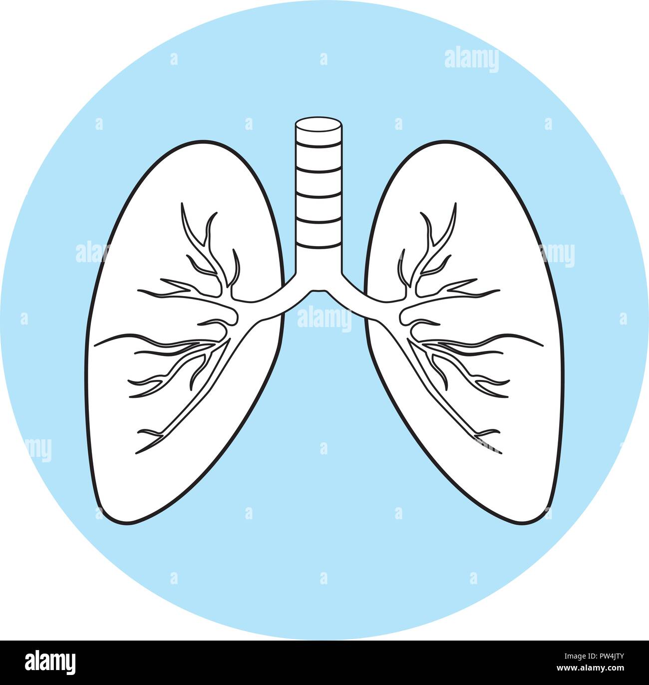 Human lungs symbol Stock Vector Image & Art - Alamy