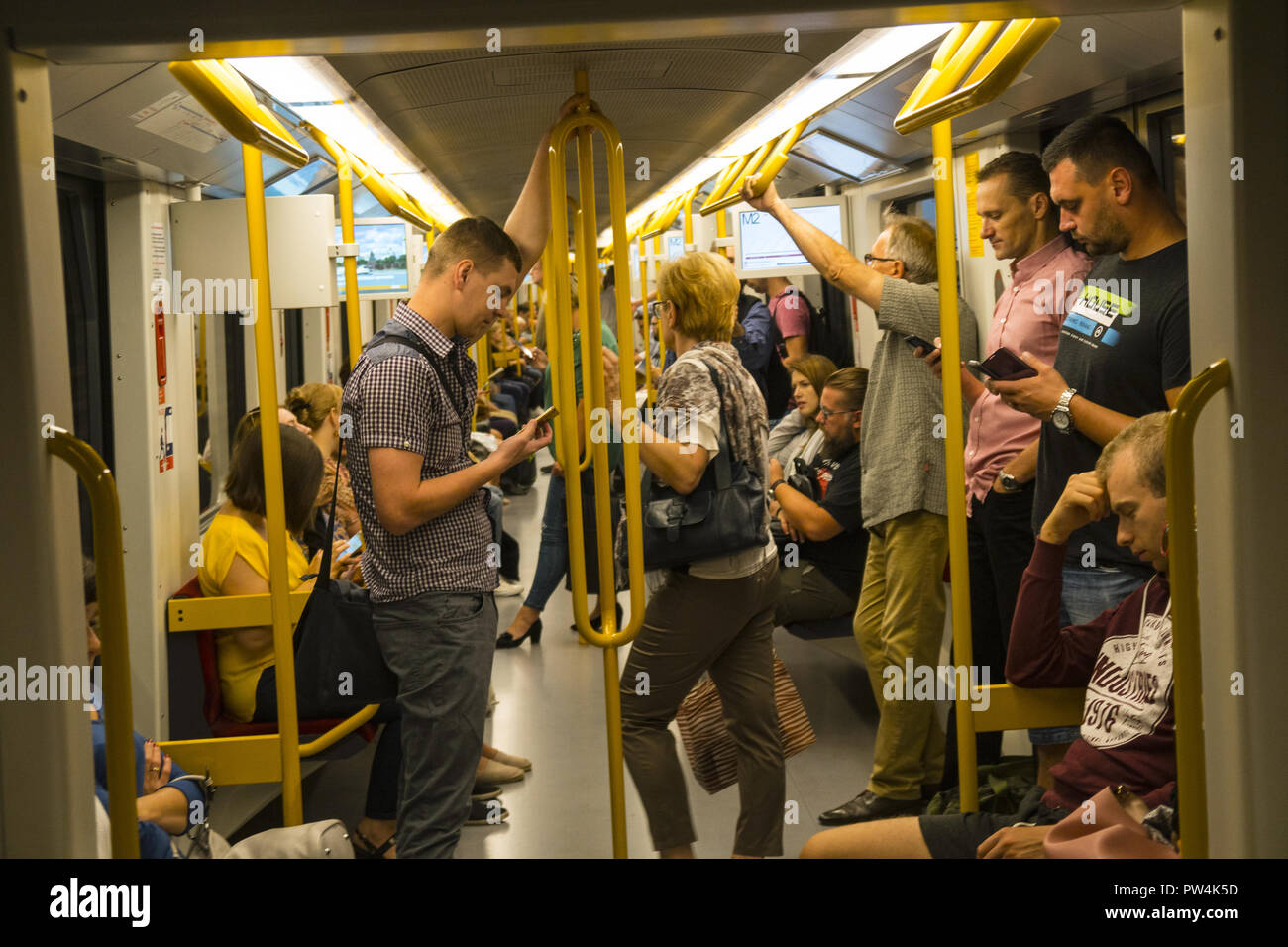 Warsaw metro rush hour hi-res stock photography and images - Alamy