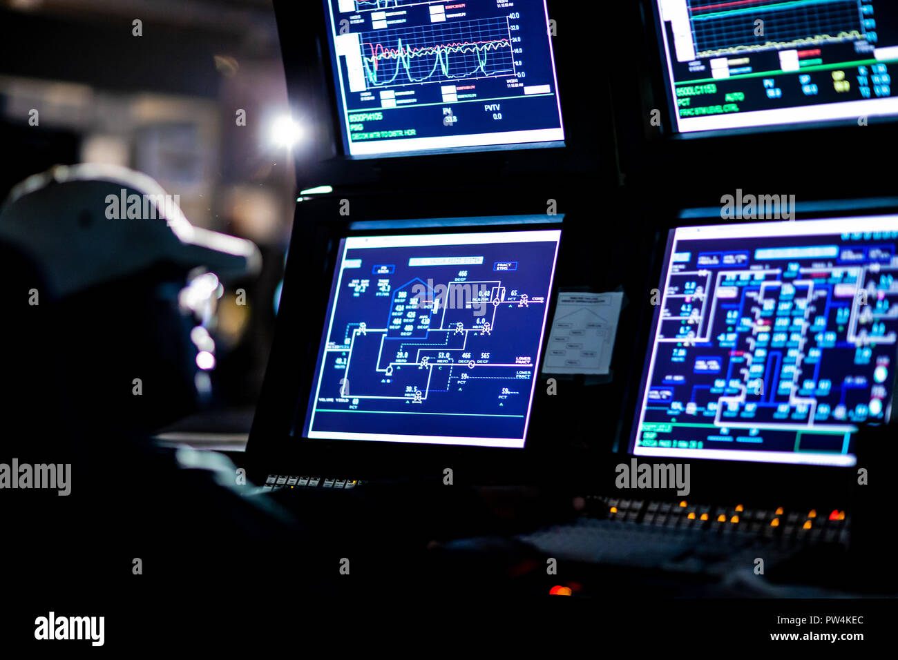 Control room screens blue hi-res stock photography and images - Alamy