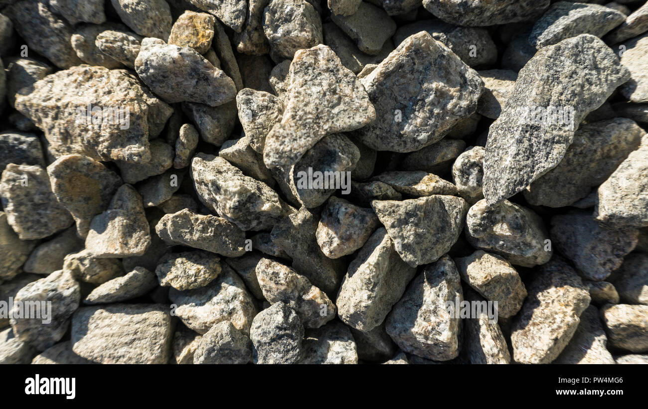 Crushed broken stone breakstone texture and background Stock Photo - Alamy