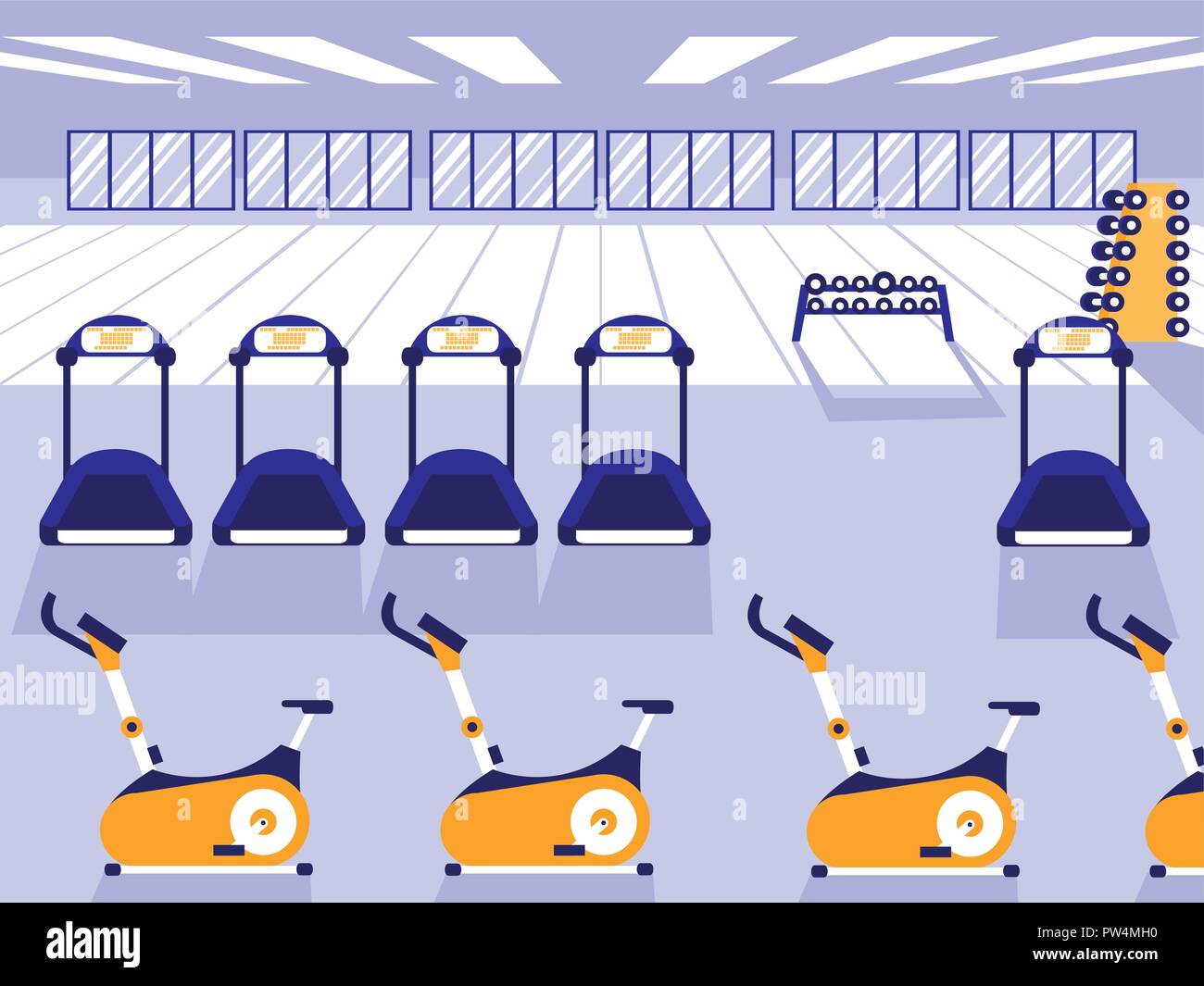 sport gym scene isolated icon vector illustration design Stock Vector ...