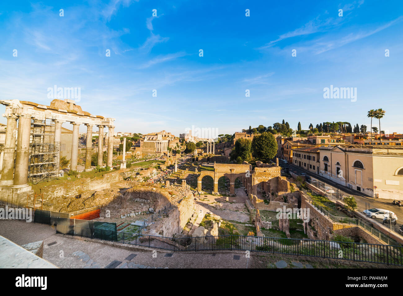 World famous Imperial Fora in Rome at sunset Stock Photo - Alamy