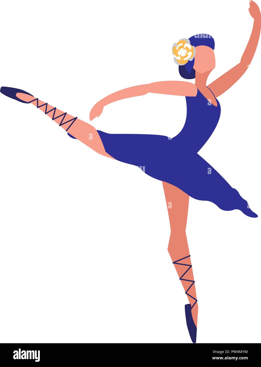 avatar ballet dancer icon over white background, colorful design ...
