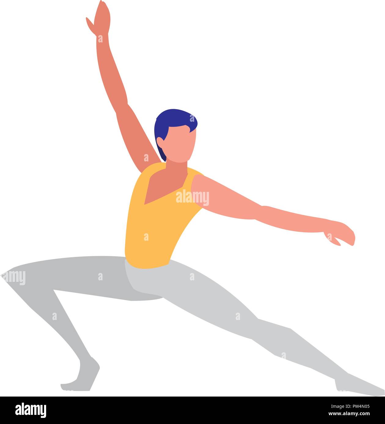 avatar ballet male dancer over white background, vector illustration ...