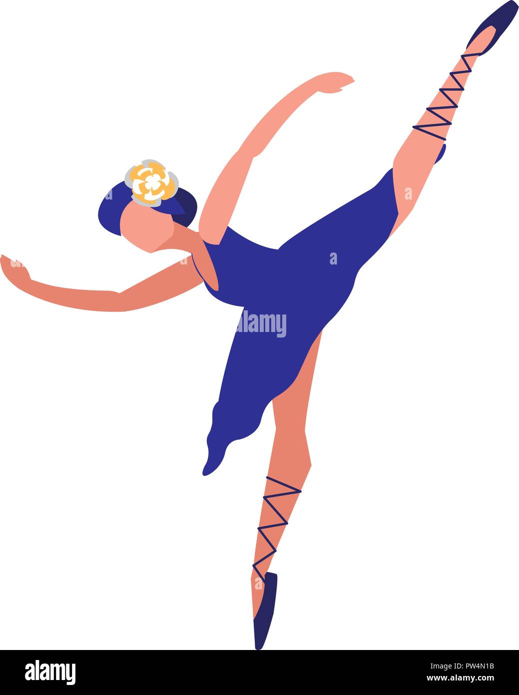 avatar ballet dancer icon over white background, colorful design ...
