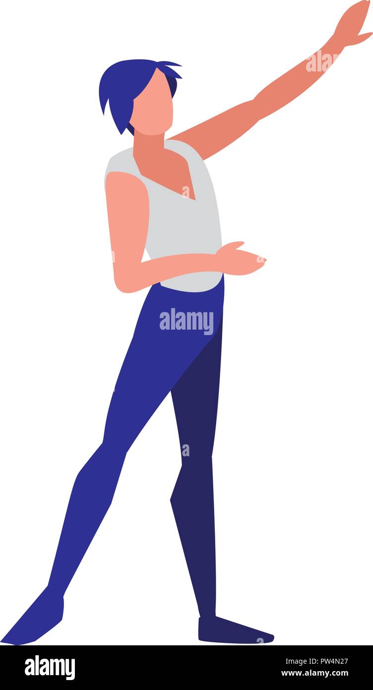 avatar ballet male dancer over white background, vector illustration ...