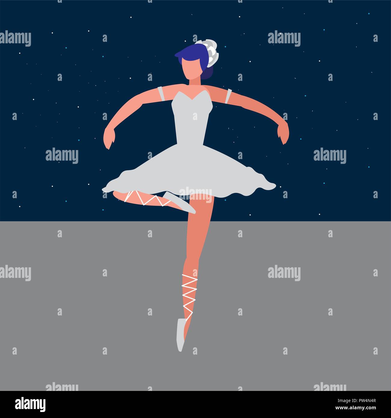 avatar ballet dancer icon over colorful background, vector illustration ...