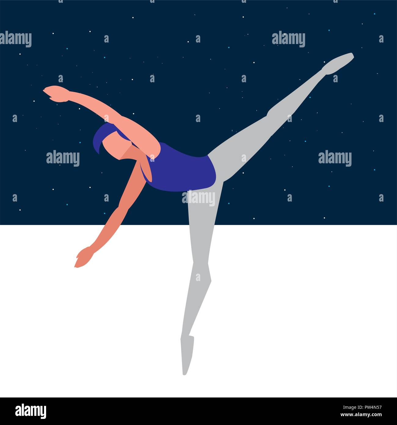 avatar ballet male dancer over colorful background, vector illustration ...