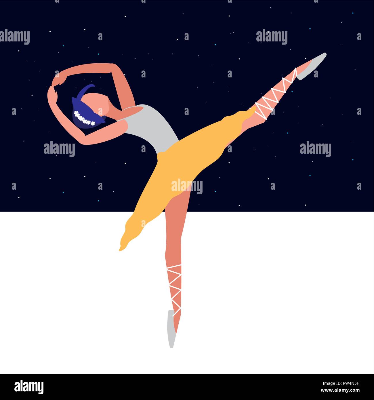 avatar ballet dancer icon over colorful background, vector illustration ...