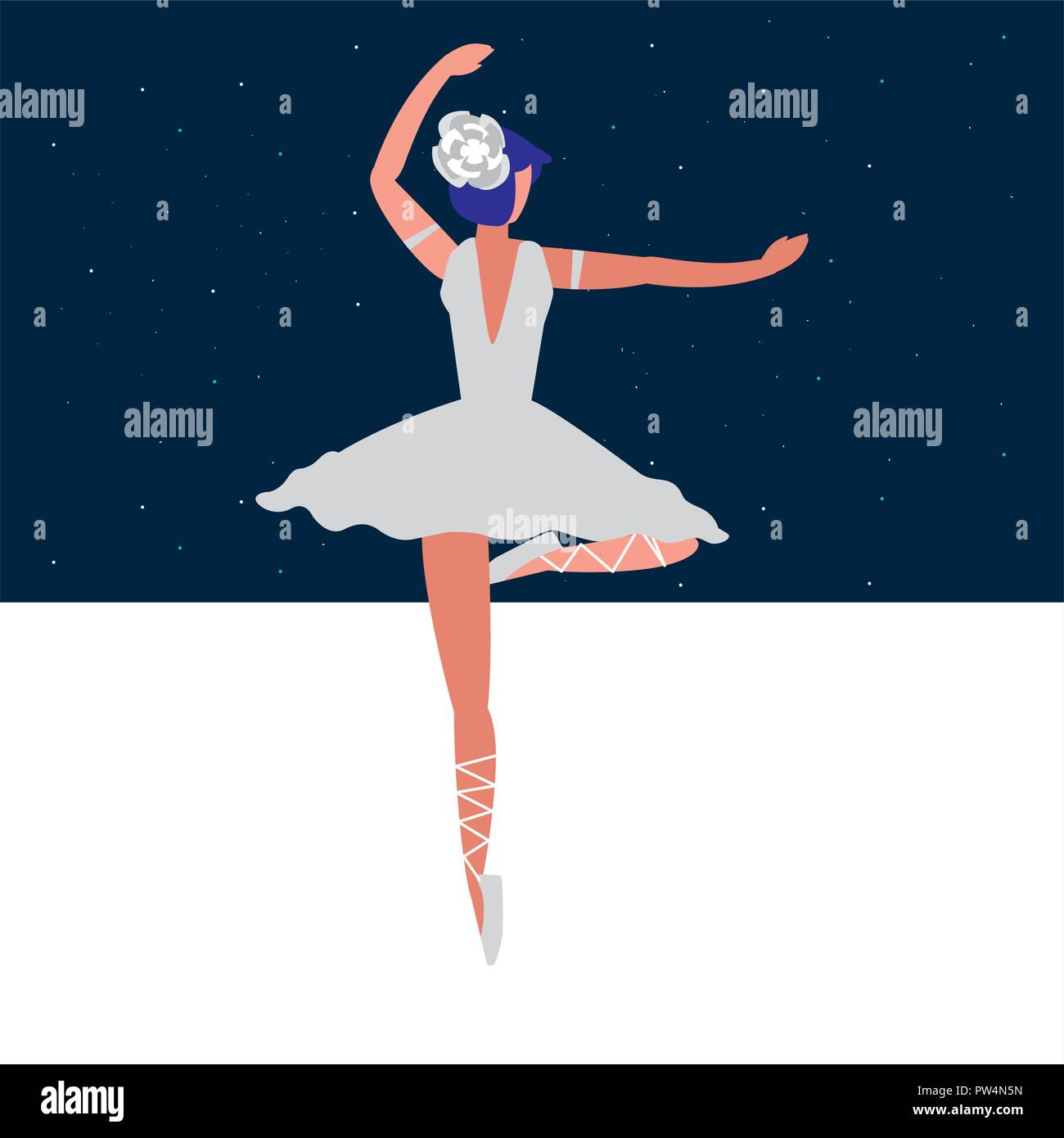 avatar ballet dancer icon over colorful background, vector illustration ...