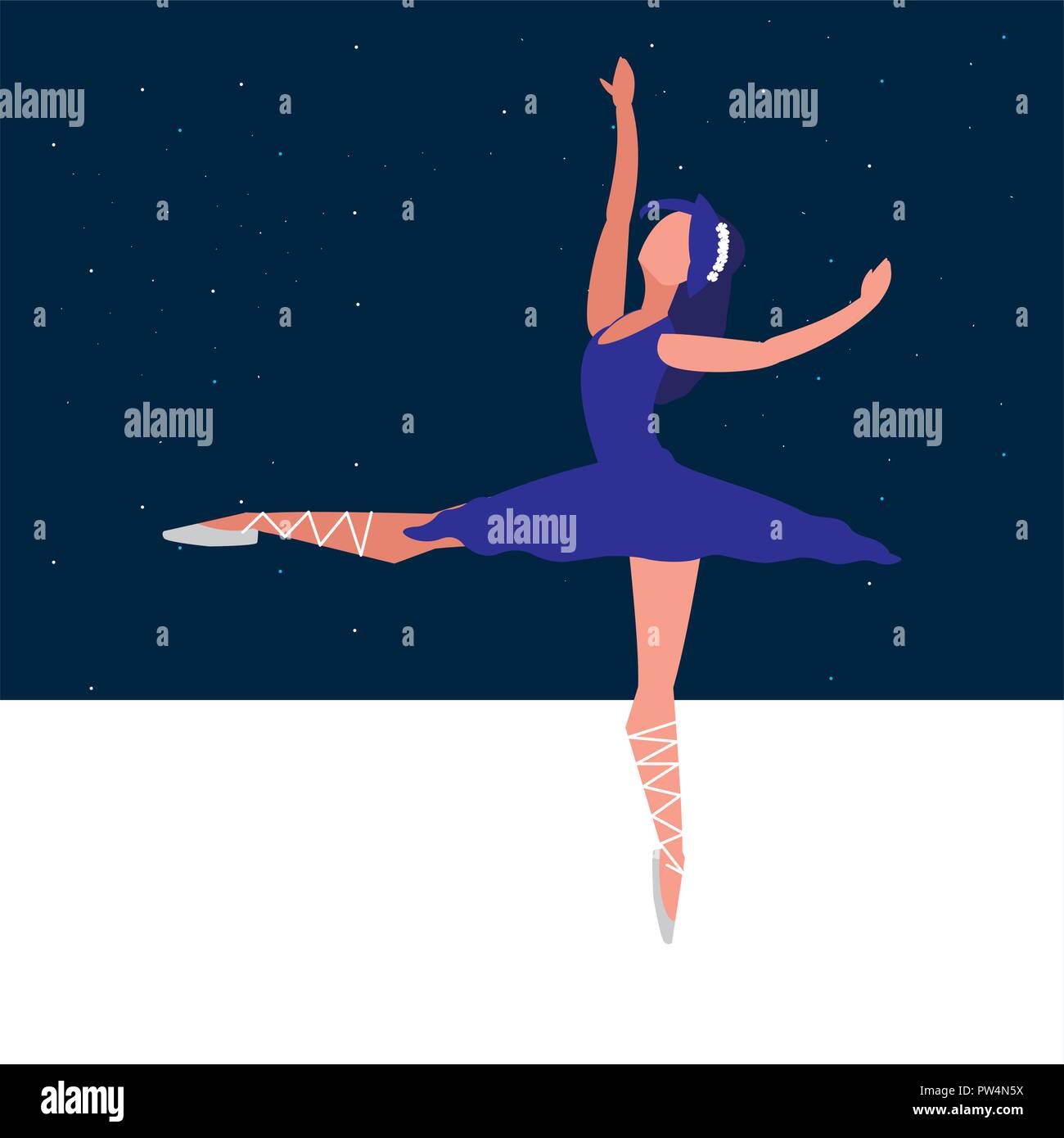 avatar ballet dancer icon over colorful background, vector illustration ...