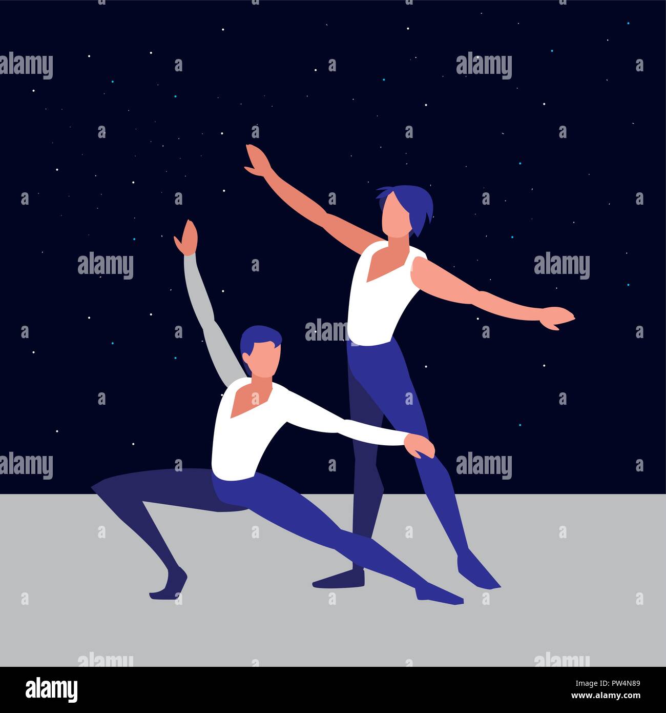 avatar ballet couple of dancers dancing over colorful background ...