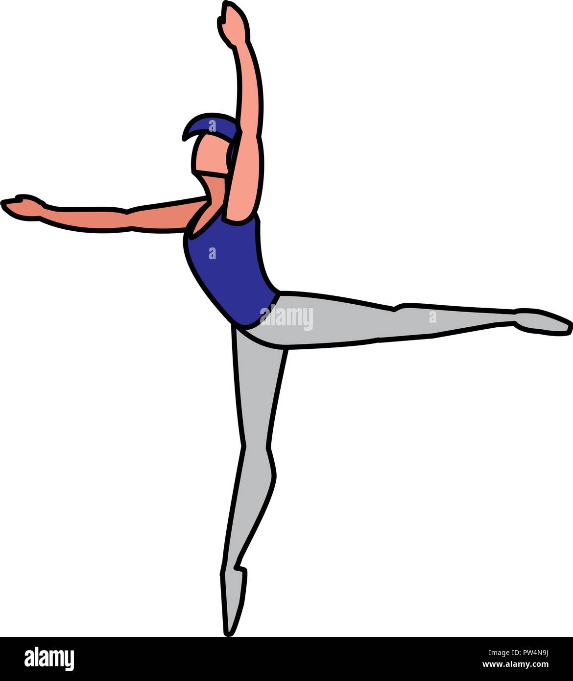 ballet man dancer icon over white background, colorful design. vector ...