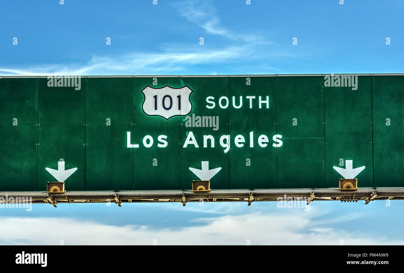 Los angeles 101 freeway sign hi-res stock photography and images - Alamy