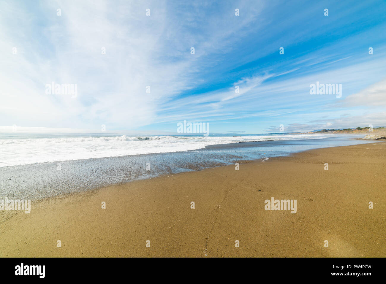 Golden shore in Central California Stock Photo - Alamy