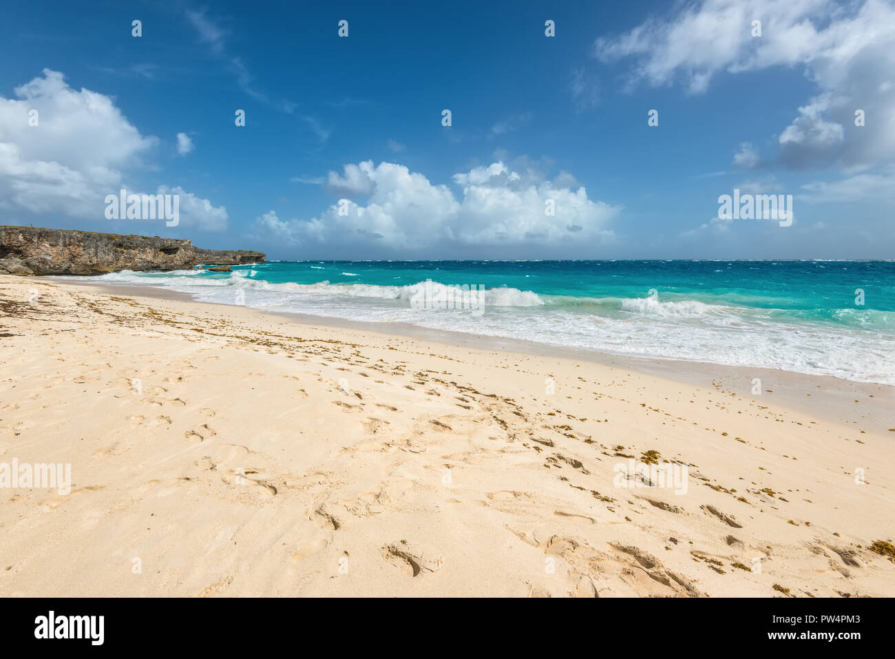 Tropical wild beach on the caribbean island - Bottom Bay, Barbados ...