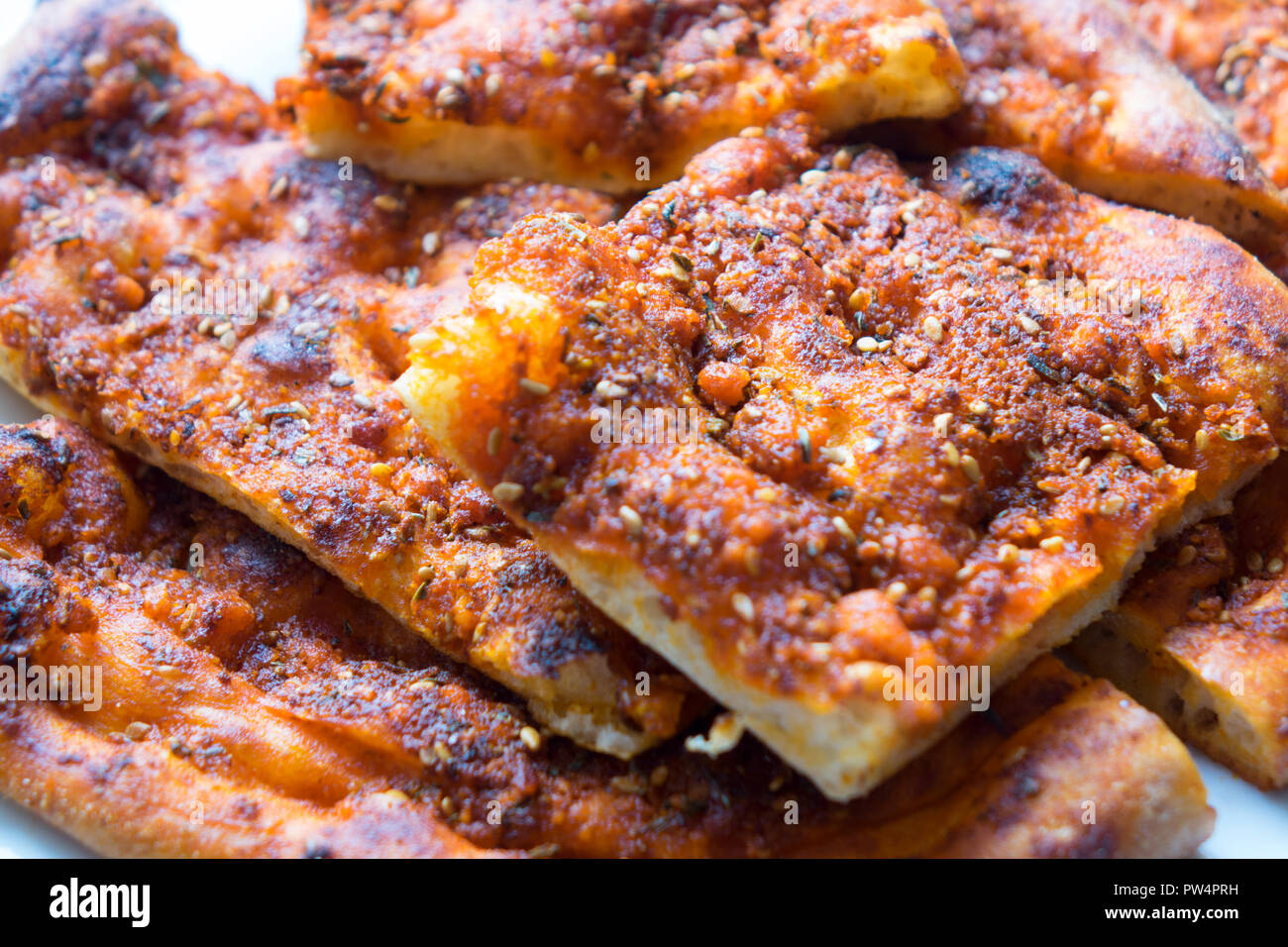 Traditional Macedonian and Serbian food. Homemade peppered bread Stock ...