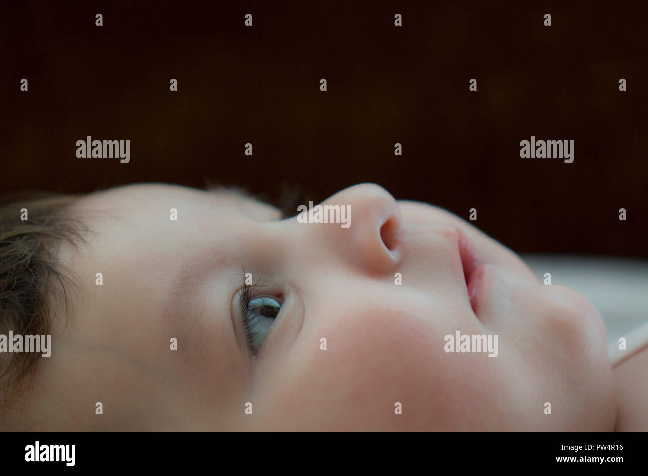 baby infant close-up portrait Stock Photo - Alamy