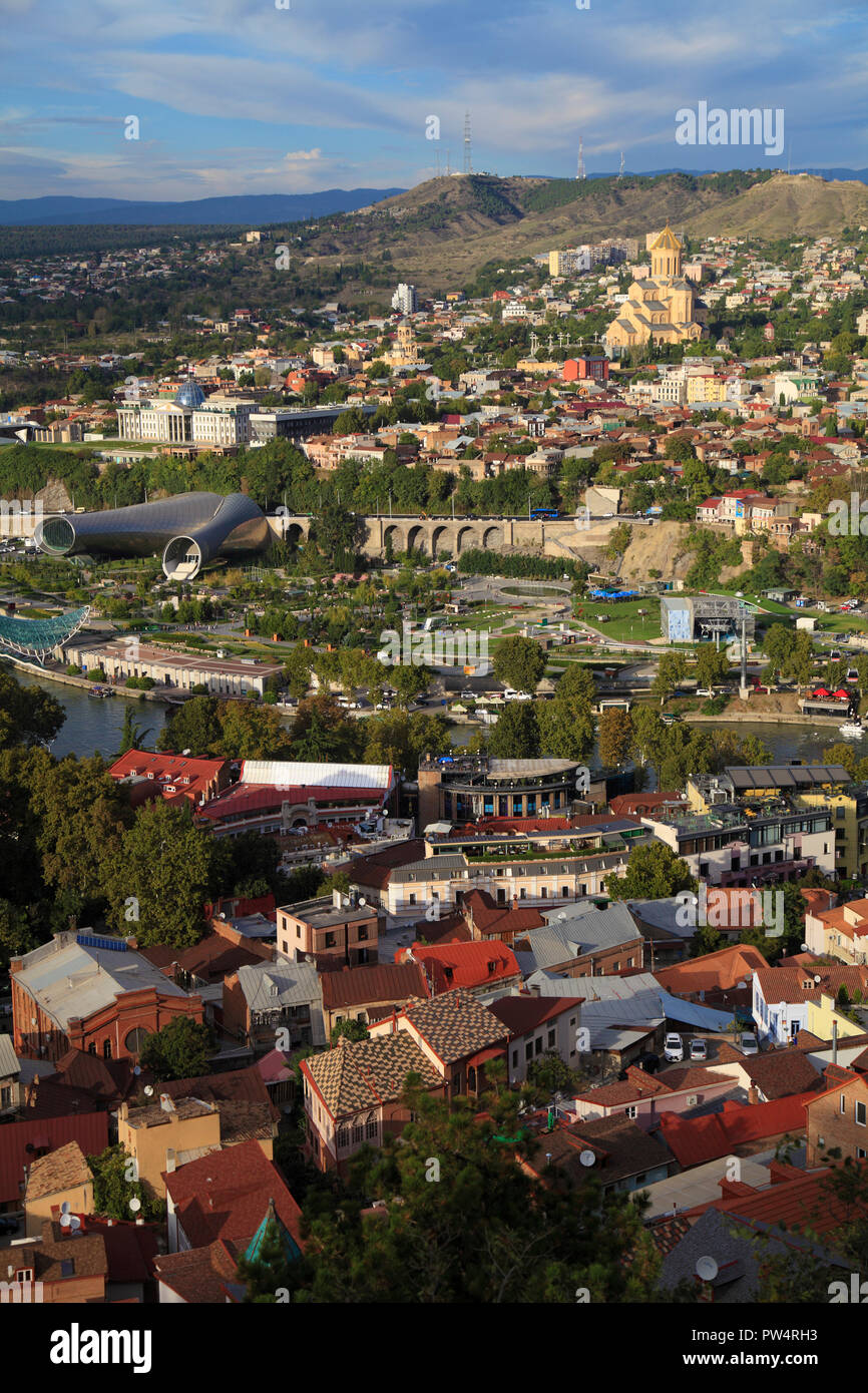 Georgia, Tbilisi, skyline, aerial view Stock Photo - Alamy