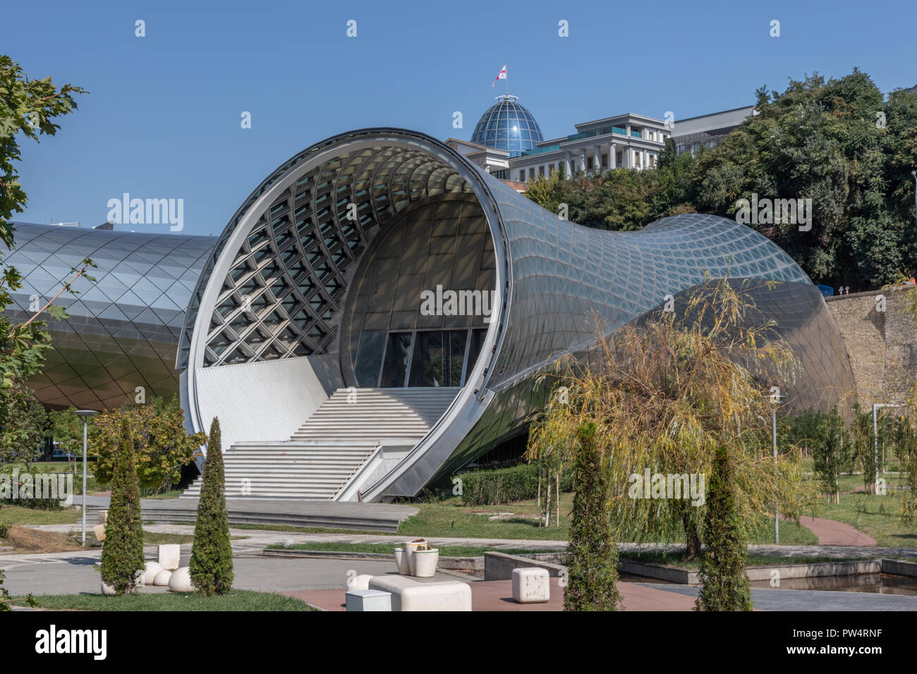 Modern steel exhibition and concert hall studio in Tbilisi, Georgia ...