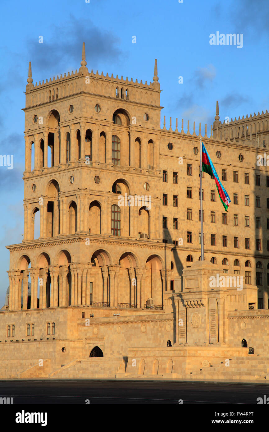 Azerbaijan, Baku, House of Government, Freedom Square Stock Photo - Alamy