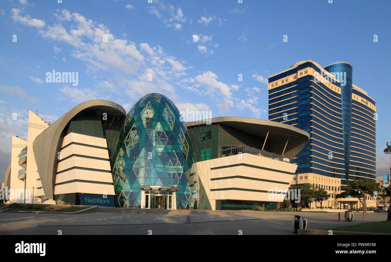 Azerbaijan, Baku, Park Bulvar Mall, Hilton Hotel Stock Photo - Alamy