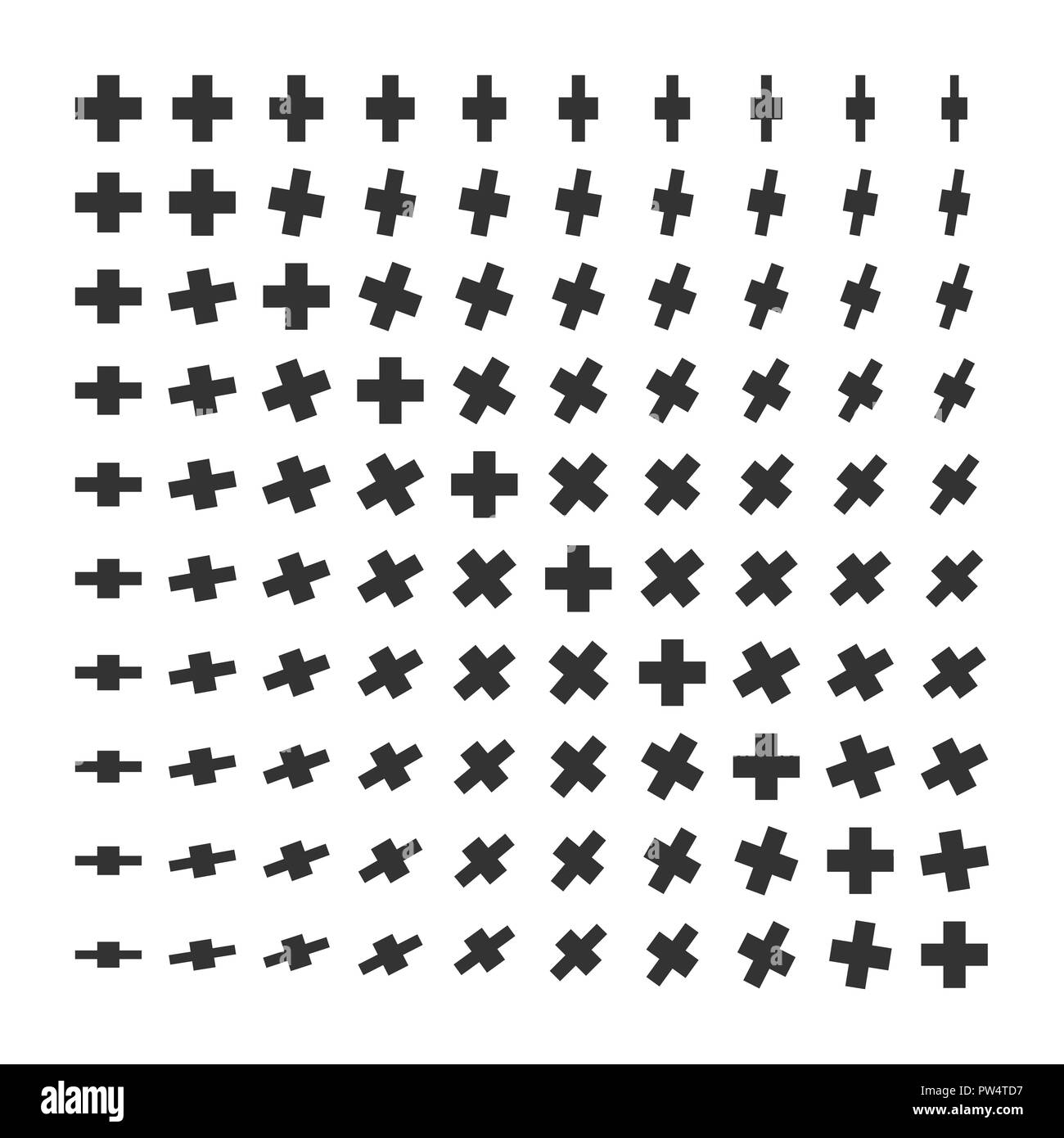 vector cross black monochrome minimal modern dynamic abstract halftone ...