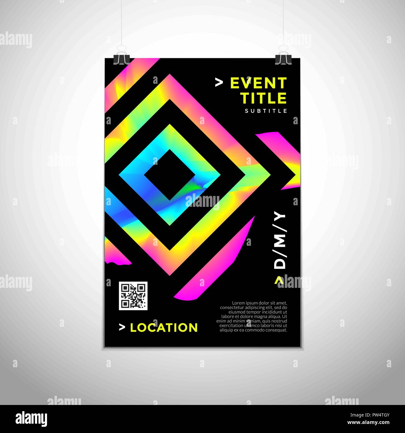 vector vibrant gradient colors abstract shapes dynamic modern poster ...